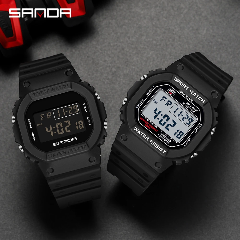 SANDA-reloj-Digital-deportivo-para-hombre-cron-metro-con-alarma-estilo ...