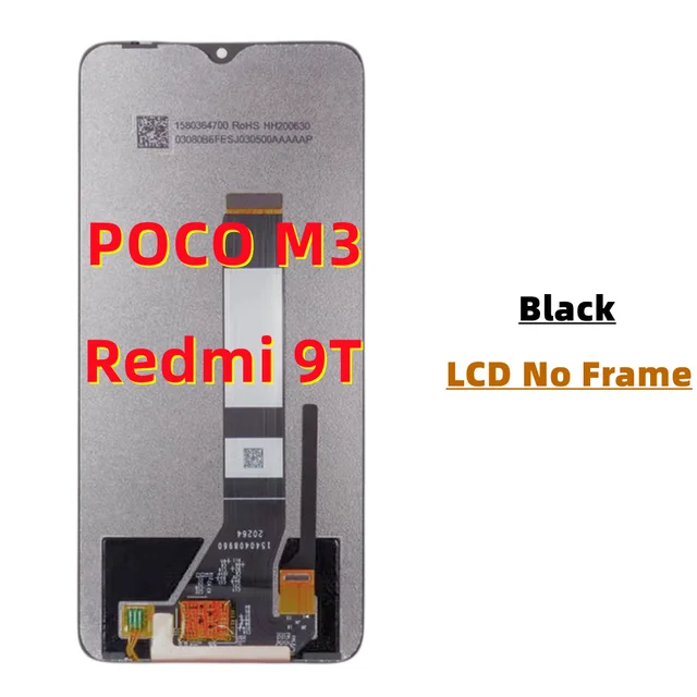 6.53" Original For Xiaomi Poco M3 LCD Display Touch Screen Digitizer ...