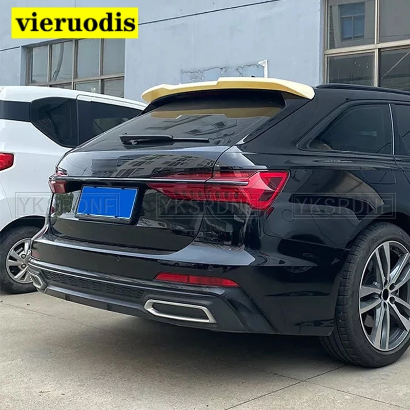 For NEW Audi A6 Avant C8 2019-2022 A6 Allroad Spoiler ABS Car Trunk Lip Wings Tail Spoiler A6 ...