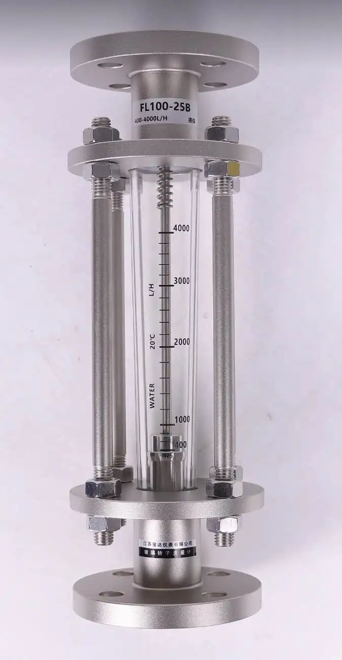 DN25 FL100 stainless steel #304 glass rotameter, nitric acid corrosion ...