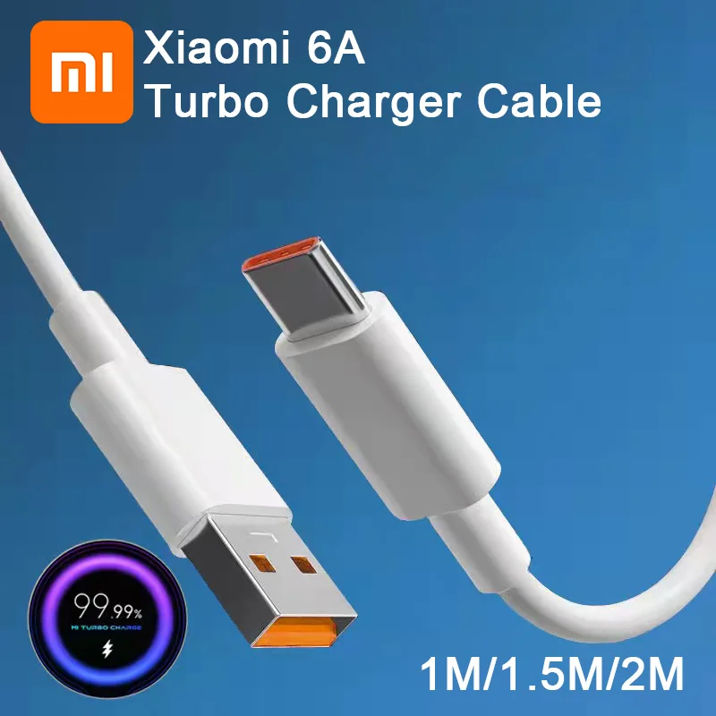 Xiaomi cargador de Cable Usb tipo C 6A Original, carga rápida Turbo para Mi 11, 10 Pro,5G,9,Poco ...