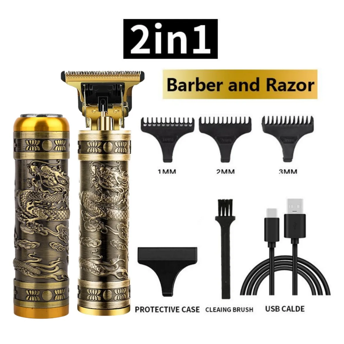 USB-T9-Electric-Hair-Clipper-Hair-Cutting-Machine-2-In-1-Professional ...