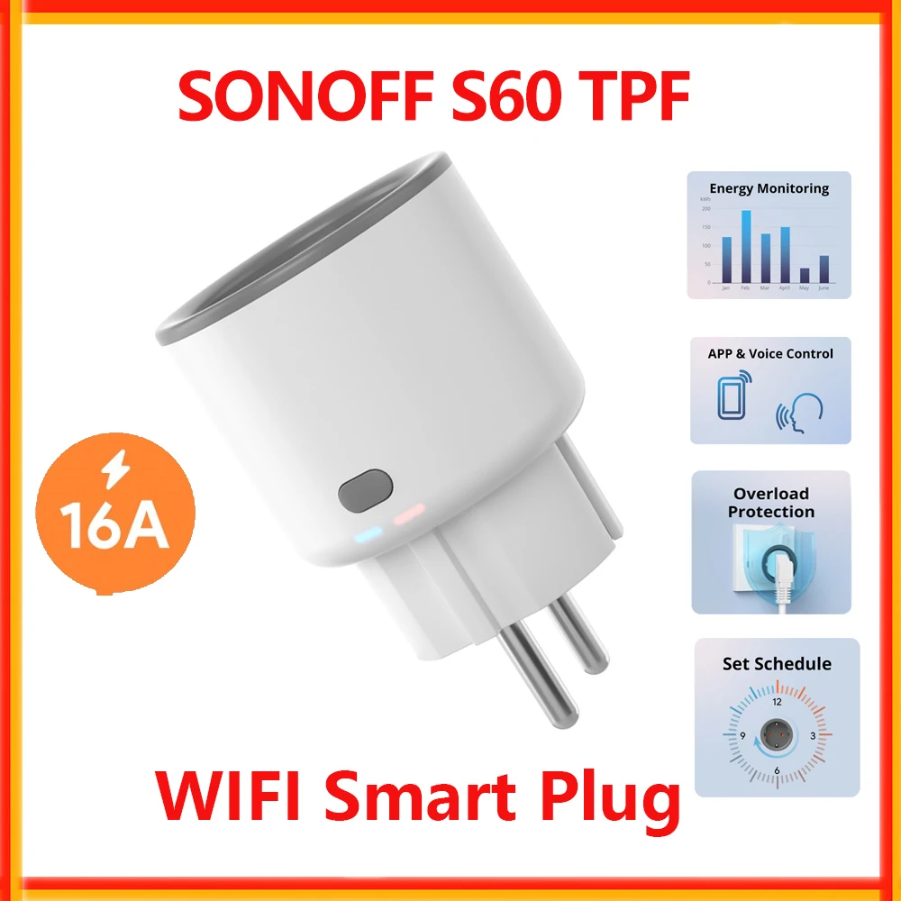Sonoff-iPlug-S60-TPF-Wifi-Smart-Plug-16A-EU-Remote-Voice-Control-Timer ...
