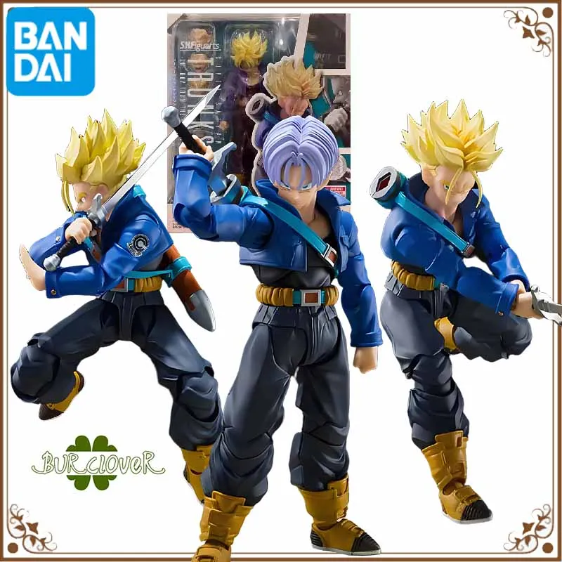 Bandai Original SHF Dragon Ball Anime Figure TRUNKS Action Figure Toys ...