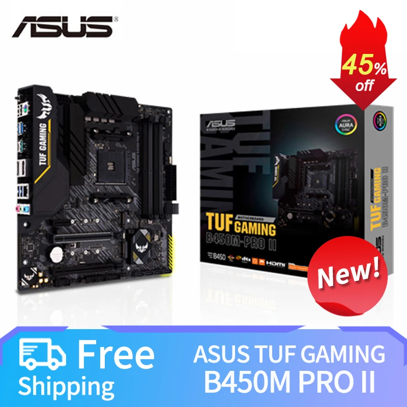 Novo-Asus-tuf-gaming-b450m-pro-II-motherboard-amd-b450-ddr4-128g-m-2 ...