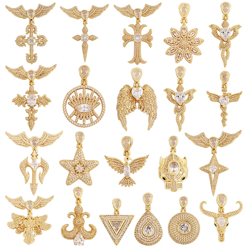 Angel Wings Gold Pendant | 18k Gold Angel Pendant | 18 K Angel Pendant ...