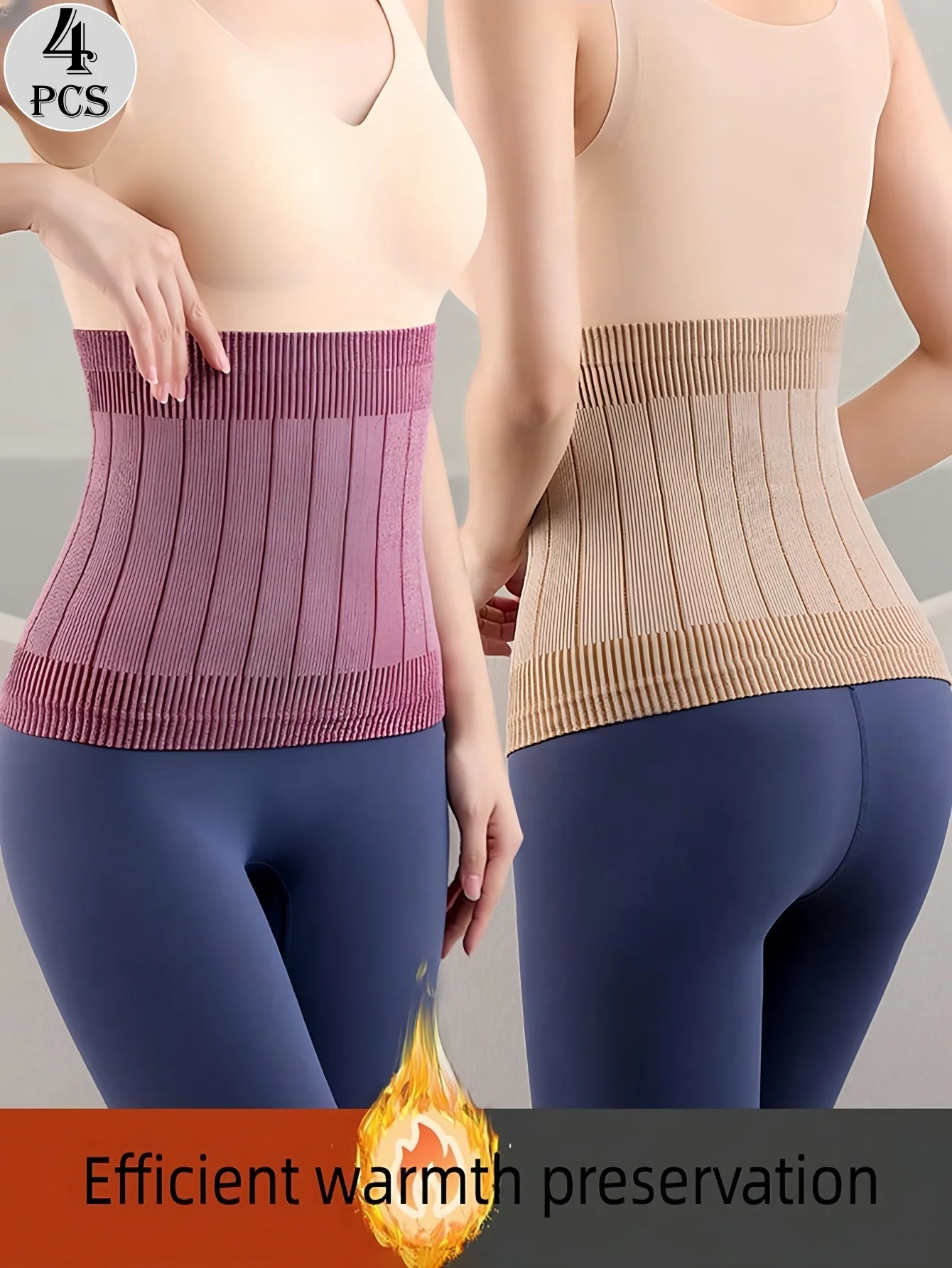 4-Pack of Waist Protection and Warm Belt, Waist Corset, Body Shaping ...