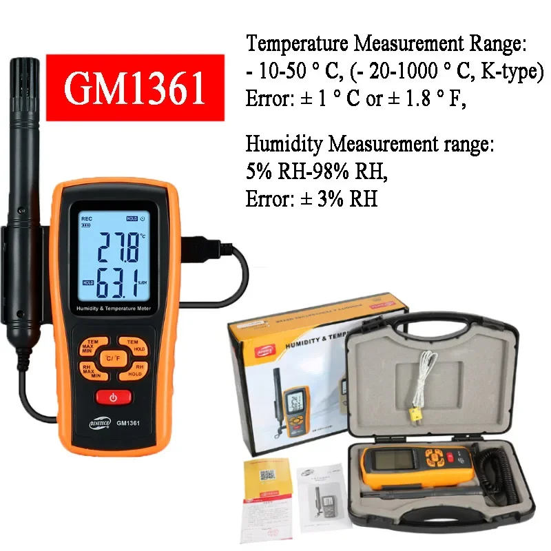GM1361-BENETECH-Digital-LCD-Display-Thermo-hygrometer-2-5-Inch-Separate ...