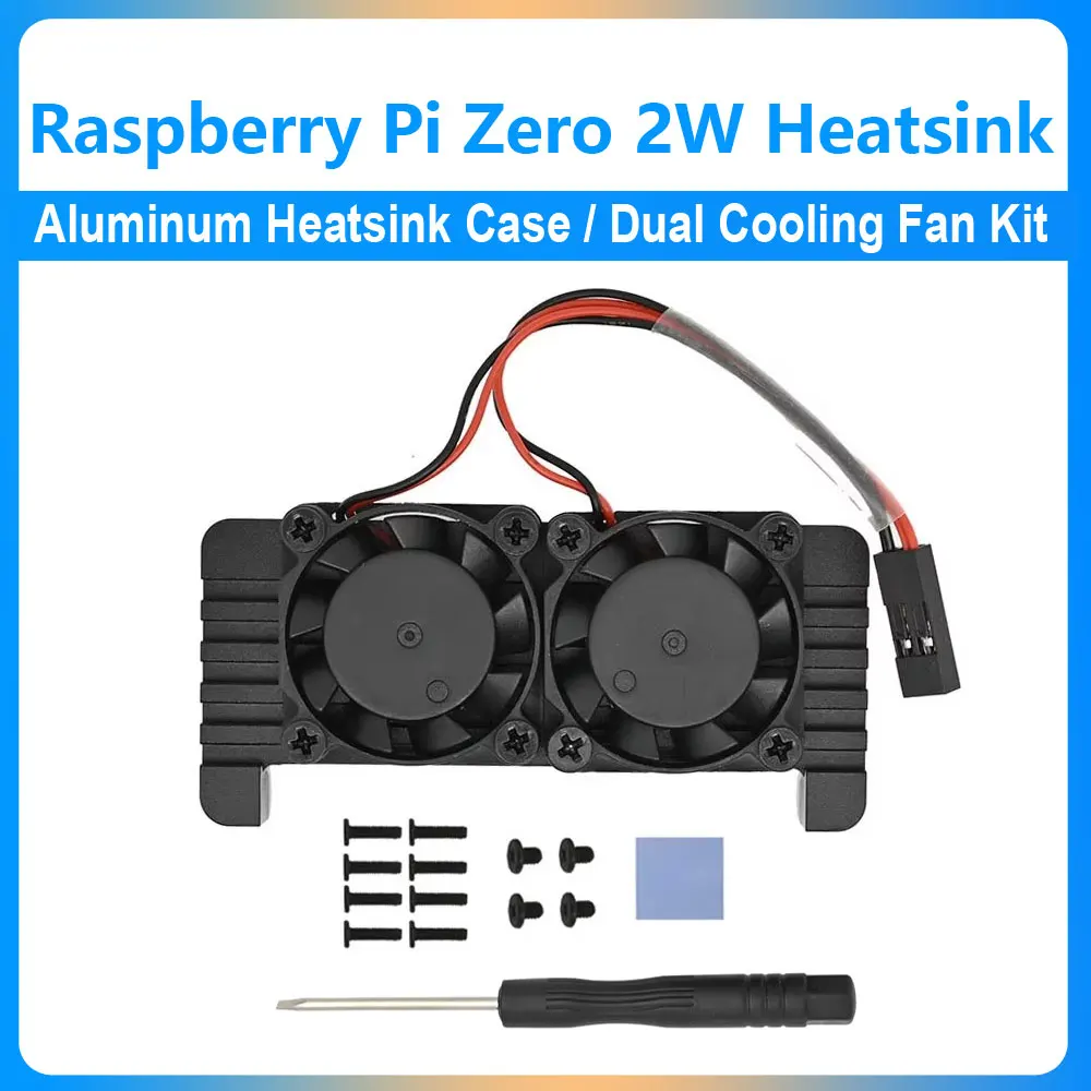 Raspberry-Pi-Zero-2W-Aluminum-Heatsink-Case-with-Dual-Cooling-Fan-Kit ...