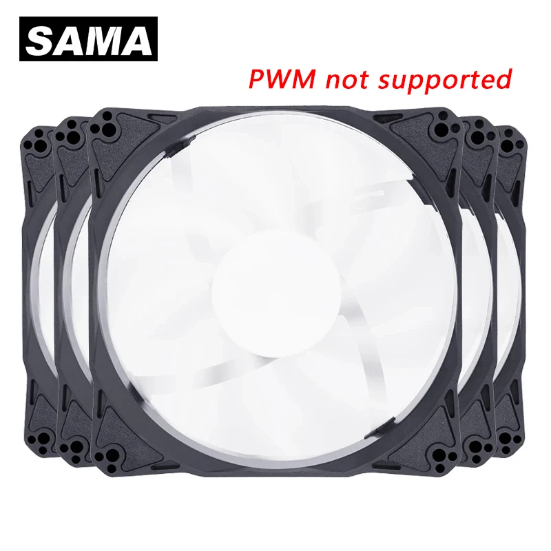 SAMA 44.2 CFM 4PIN 120mm Cooler Fan High Air Flow Computer Case Cooling ...