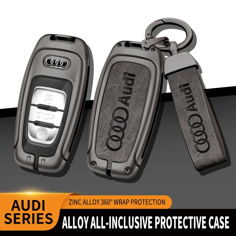 Car Key Fob Case Full Cover Shell For Audi R8 Q5 Q7 S3 S4 S5 S6 S7 S8 ...