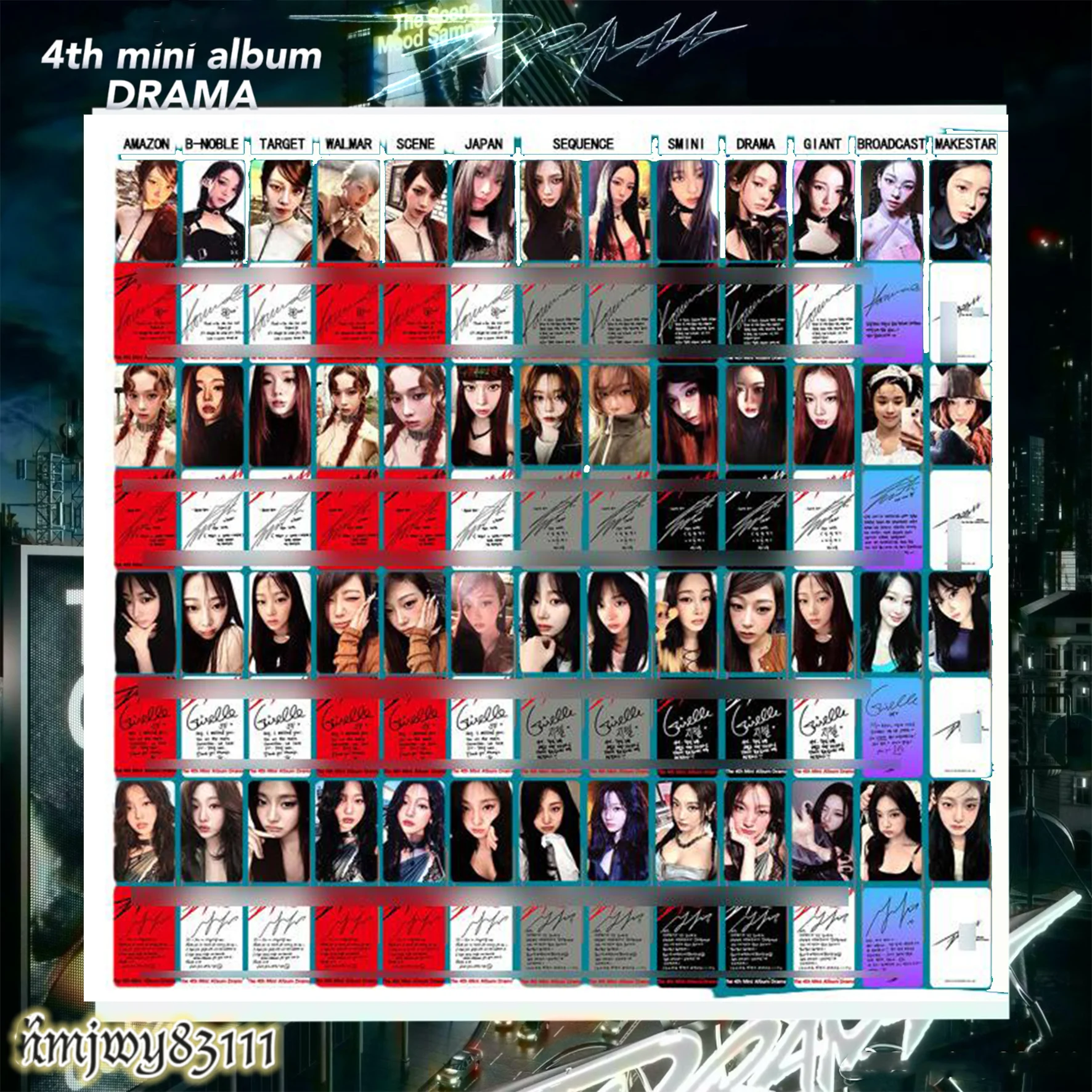 Karina-4th-Mini-Album-Drama-PhotoCard-Sequence-Ver-Cards-KPOP-Winter ...