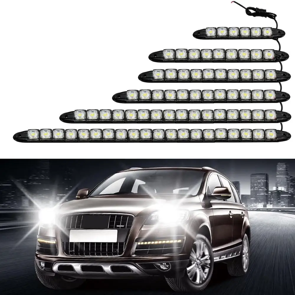 6/9/10/12/16/20 Led Auto Flexible Day Lights Cob Driving Daytime ...