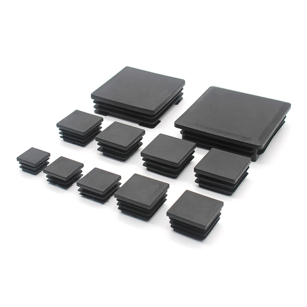 1/2/4/5/10pcs Square Plastic Black Blanking End Cap Caps Chair Legs ...