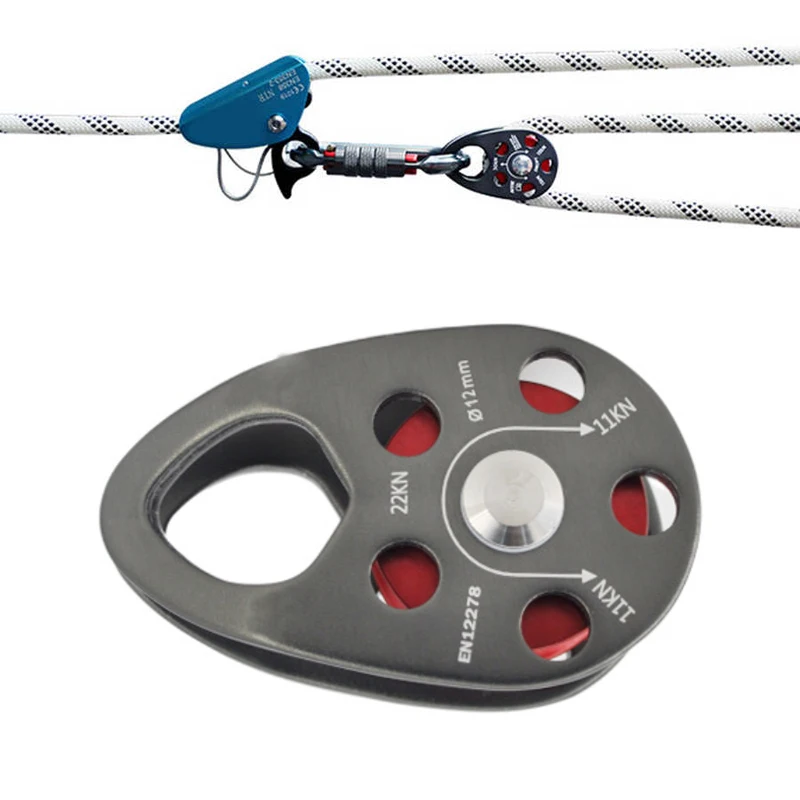 20KN-Aluminum-Side-Swing-Pulley-Rock-Climbing-Pulley-Lightweight-Rock ...