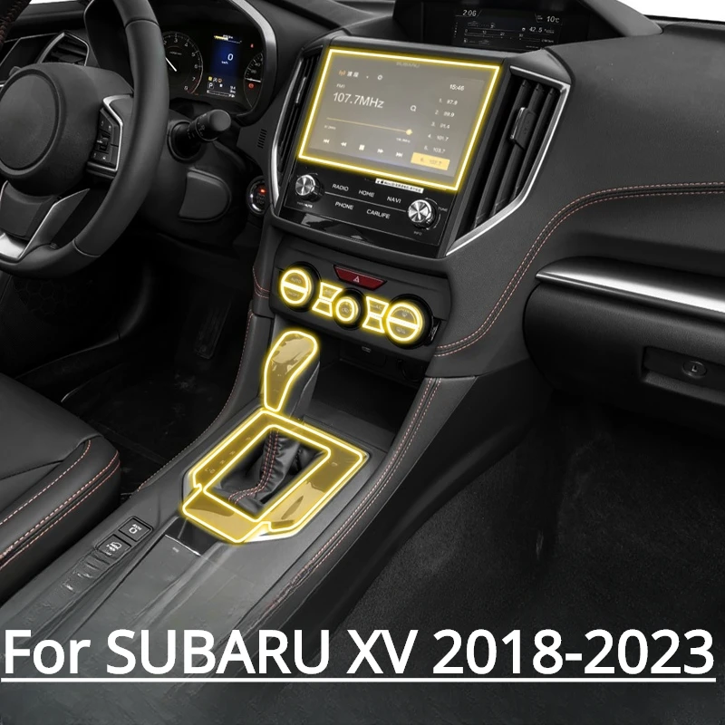 For SUBARU XV 2018-2023 Car Interior Center Console Transparent TPU ...