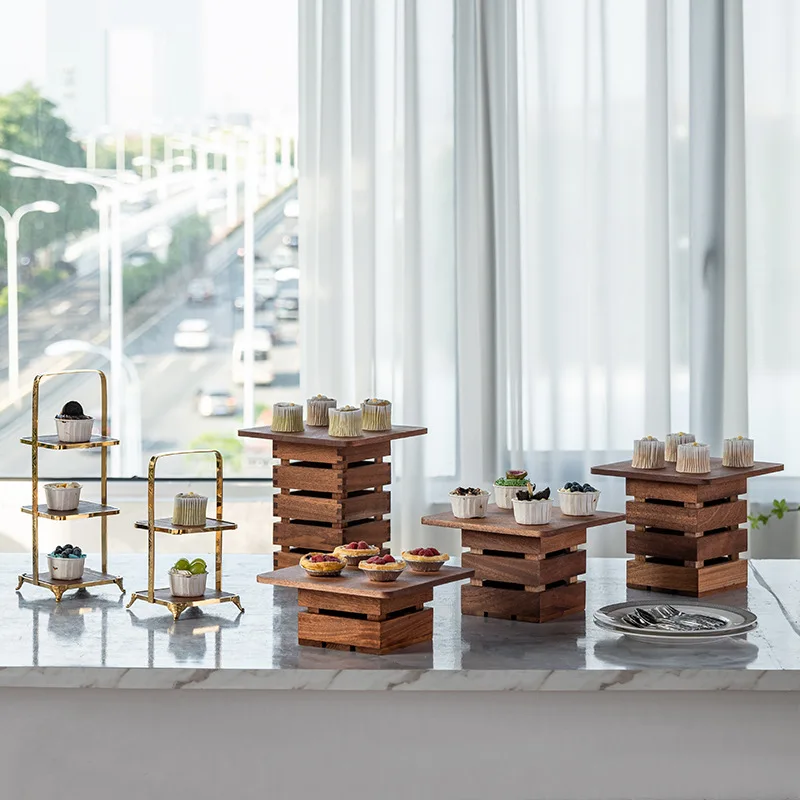 High-end Dessert Table Display Rack Buffet Sushi Pastry Heart Rack Cake ...