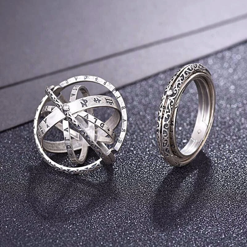 Vintage Astronomical Ball Alloy Men's and Women's Rings Creative ...