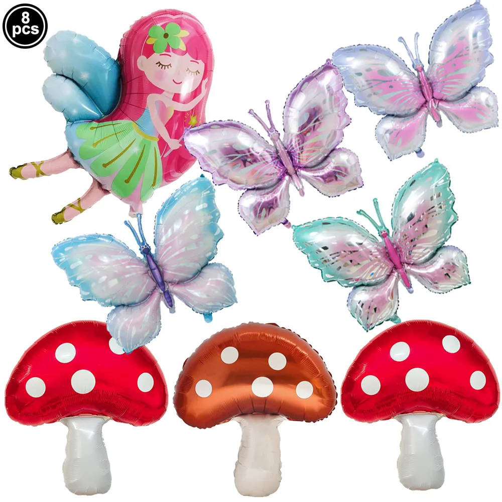 8pcs-Butterfly-Fairy-Foil-Balloons-Flower-Fairy-Balloon-Butterfly ...