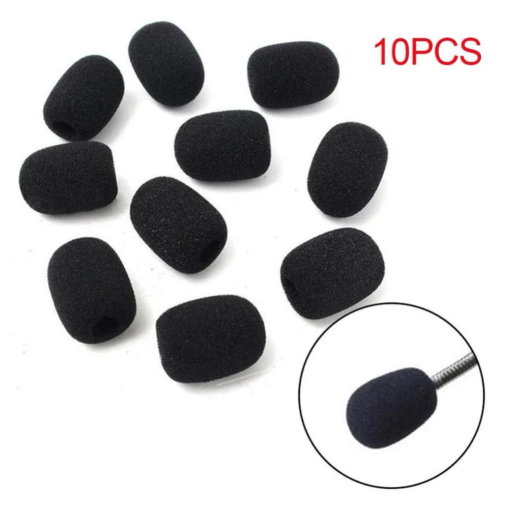 Microphone-sponge-sleeve-head-Black-Soft-Headset-Sponge-Covers ...