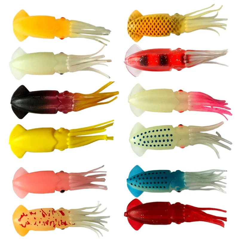 1-3pcs-Octopus-Luya-Soft-Bait-Squid-Bait-Luminous-Bionic-Bait-With ...
