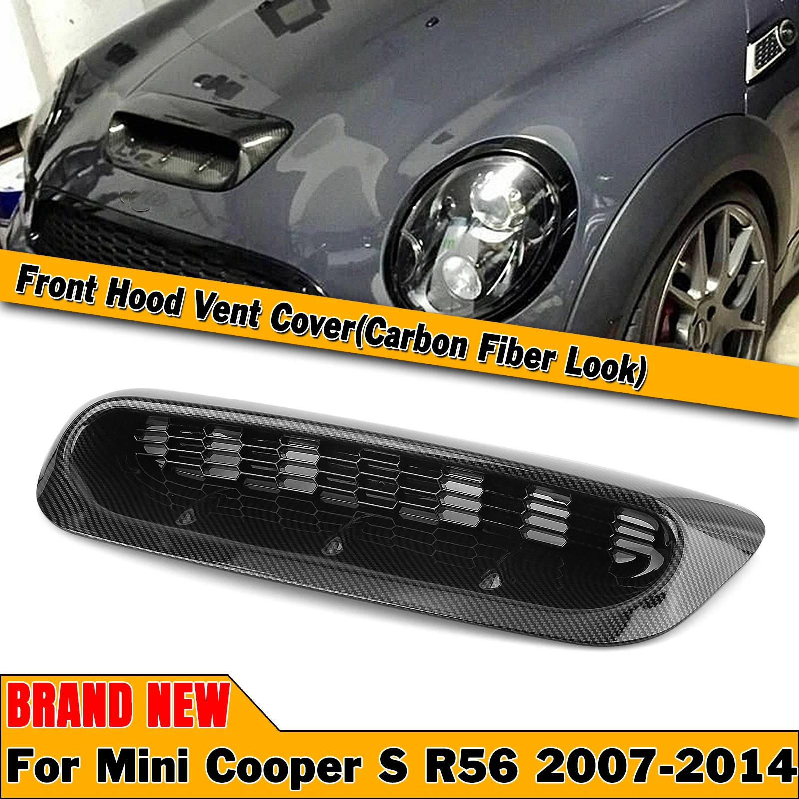 Front-Air-Hood-Vent-Scoop-Trim-For-Mini-Cooper-S-R56-R55-R57-R58-R59 ...