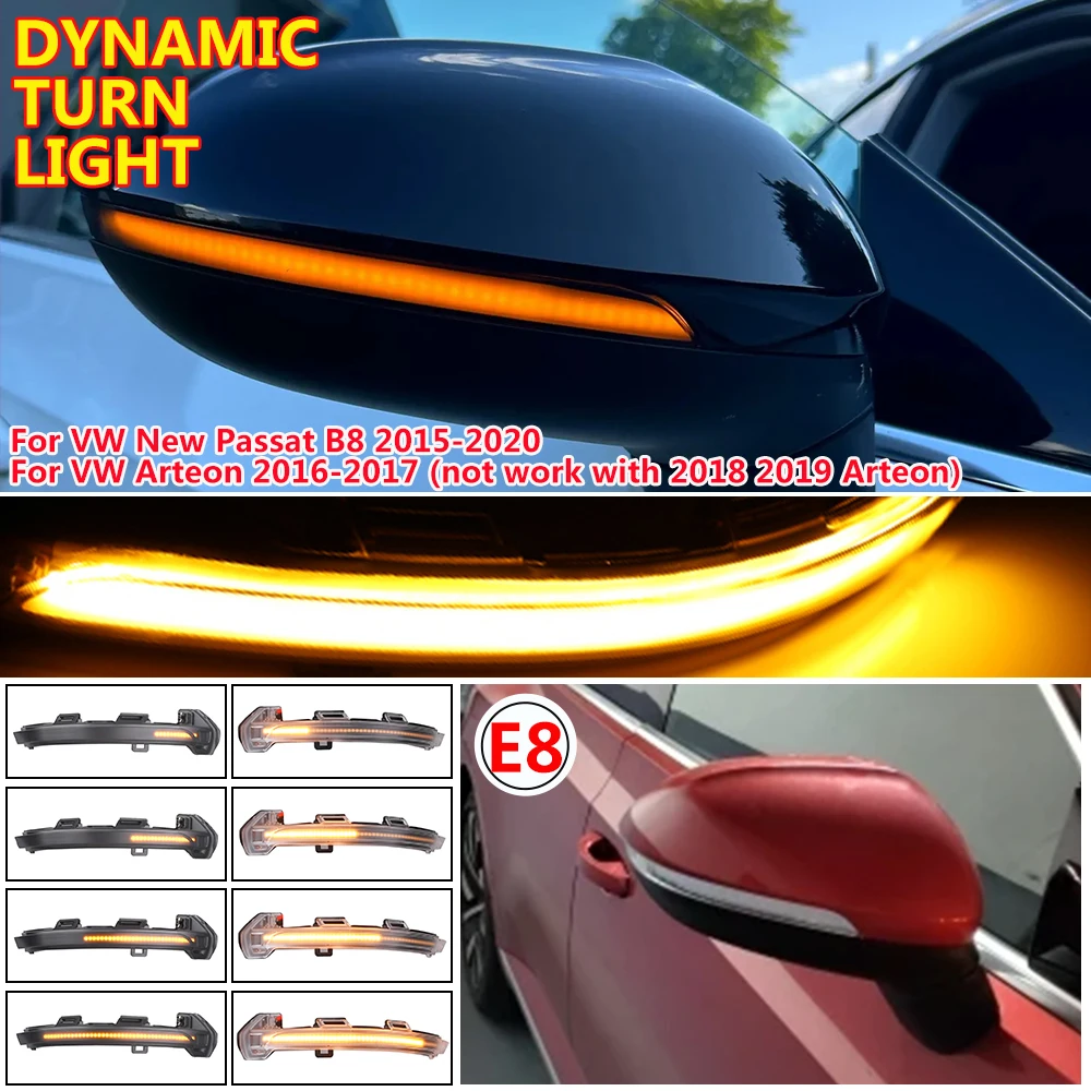 2pcs-Dynamic-Blinker-For-VW-Passat-B8-2015-2020-Arteon-2016-2017-LED ...