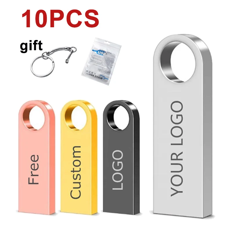 10Pcs-lot-Metal-USB-Flash-Drive-4GB-8GB-Pen-Drive-16GB-32GB-cle-USB ...
