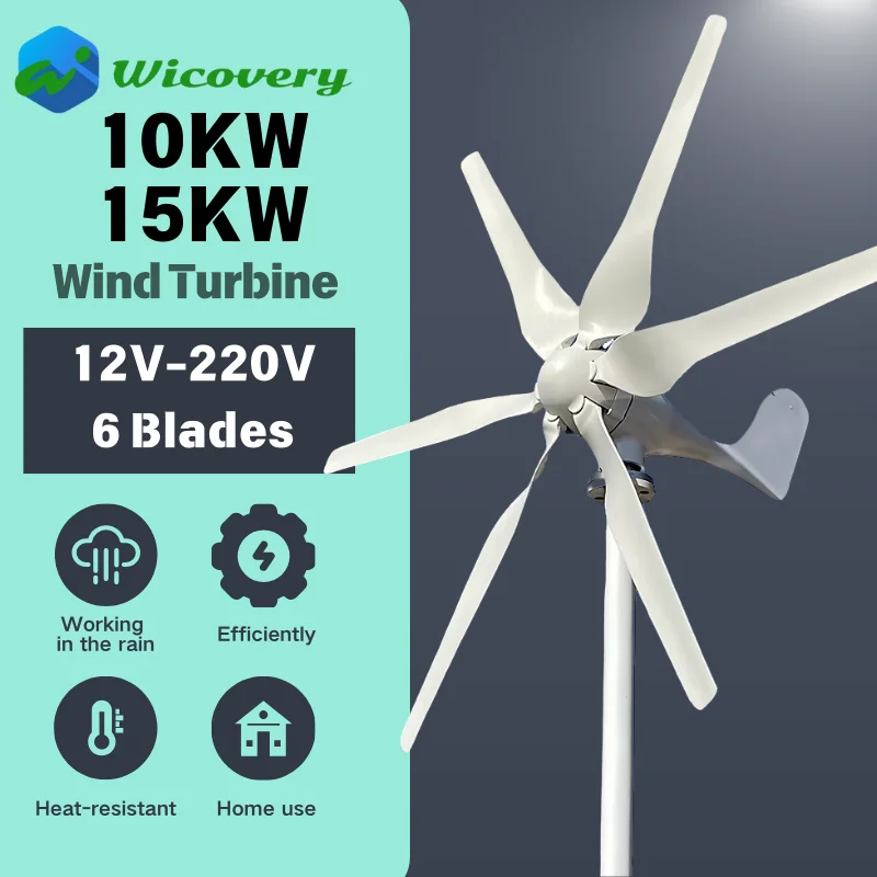 Wind-Turbine-Generator-10KW-8KW-with-6-Blade-1-3m-s-Low-Speed-Starting ...