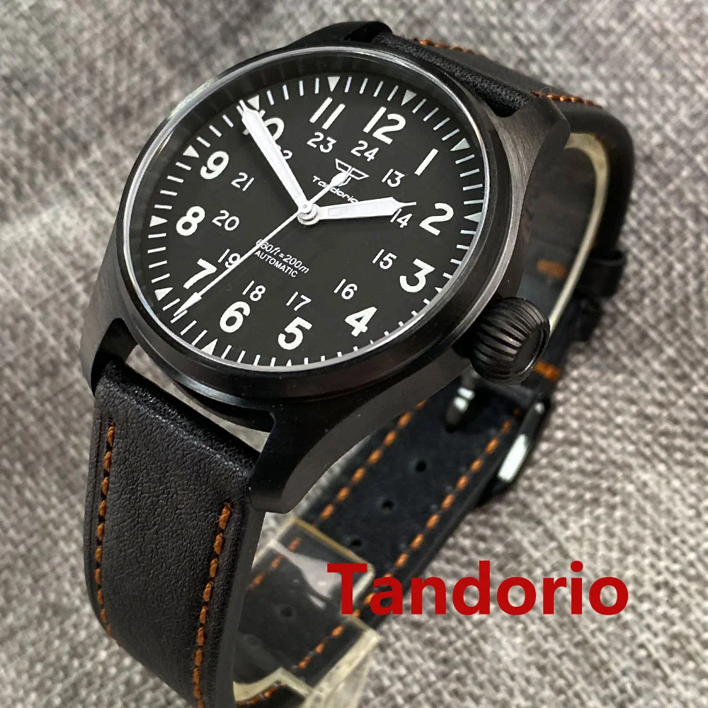 Tandorio-39mm-Sapphire-Glass-Brushed-Black-PVD-20ATM-Waterproof-NH35A ...