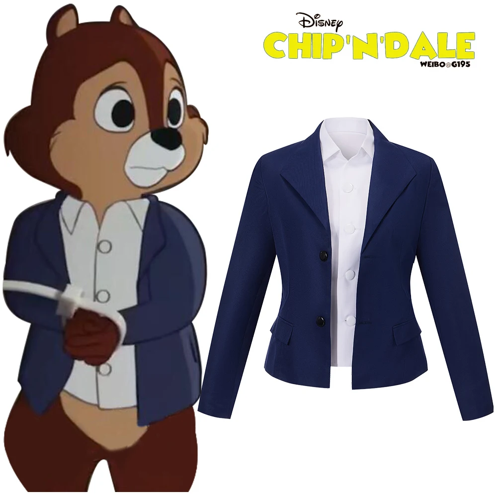 Anime Chip 'n' Dale: Rescue Rangers Chip Cosplay Costume Adult Outfit ...