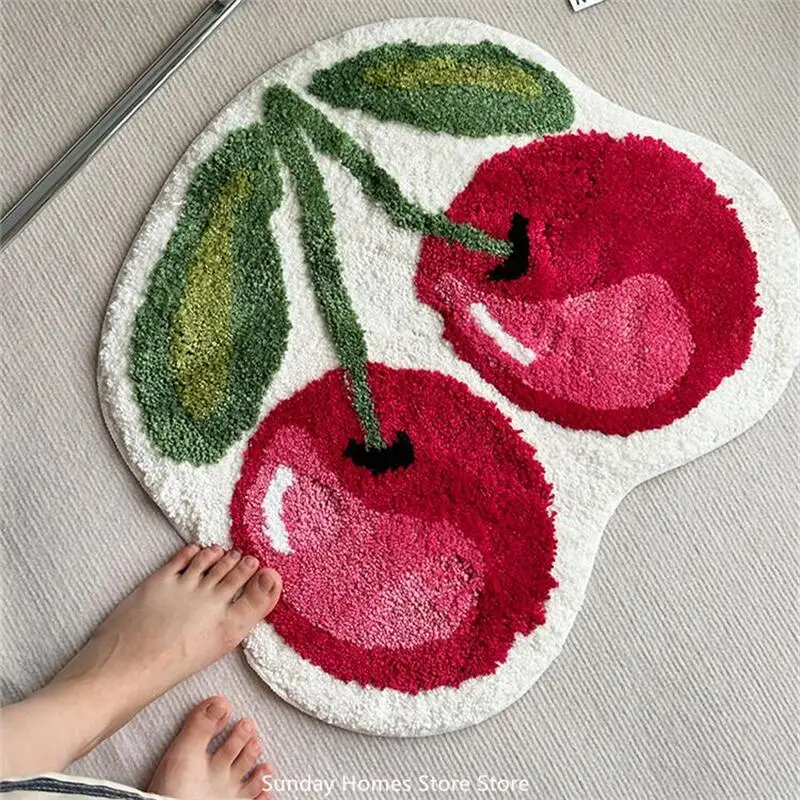 Cherry-Shape-Rug-Tufting-Carpet-Door-Mat-Soft-Thick-Fluffy-Tuftted ...