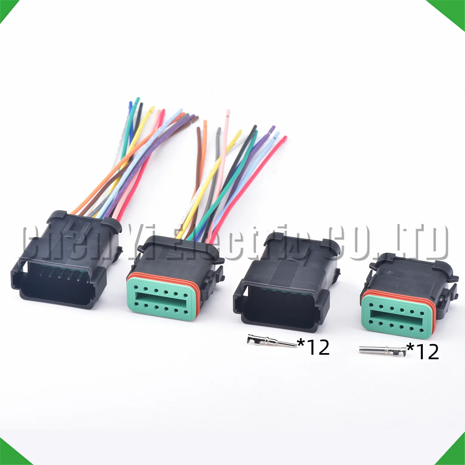 12-контактные черные автомобильные разъемы DT, вилка жгута проводов для ...