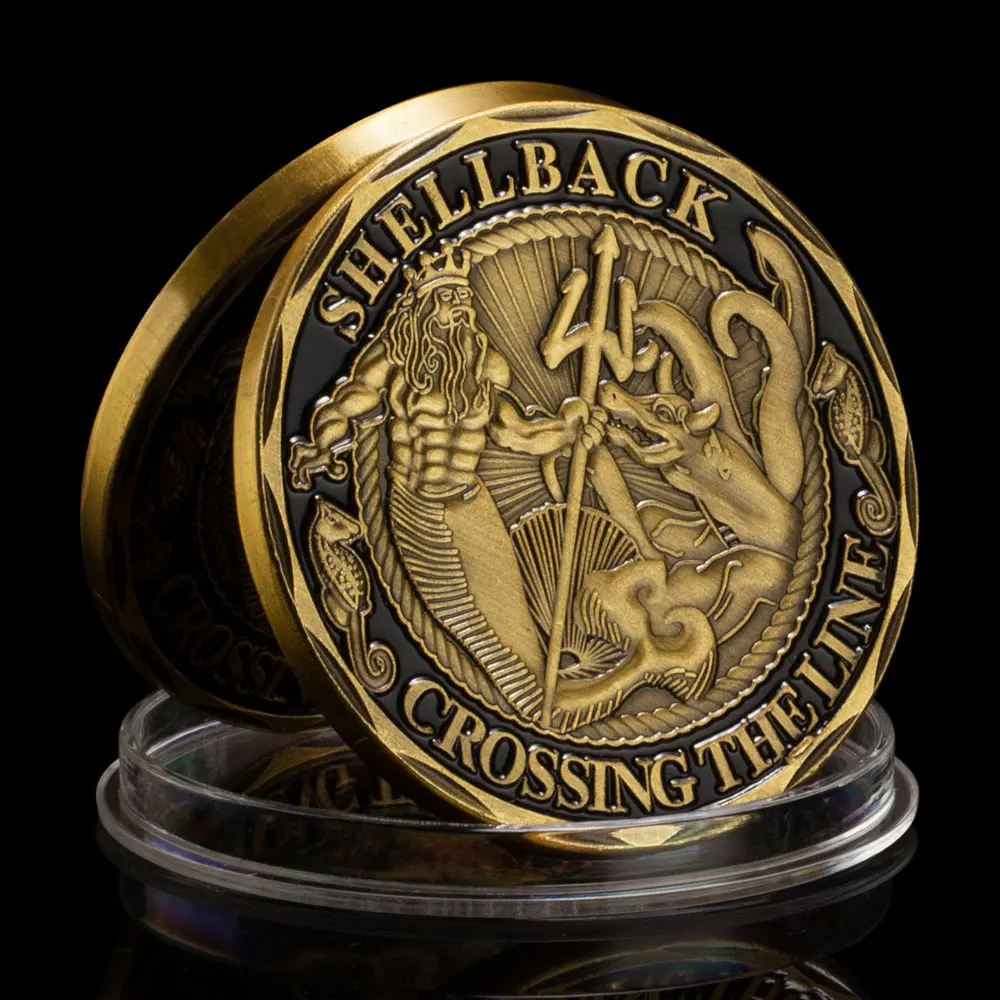 US-Challenge-Coin-Shellback-Crossing-The-Line-Lembran-a-Colecion-vel ...