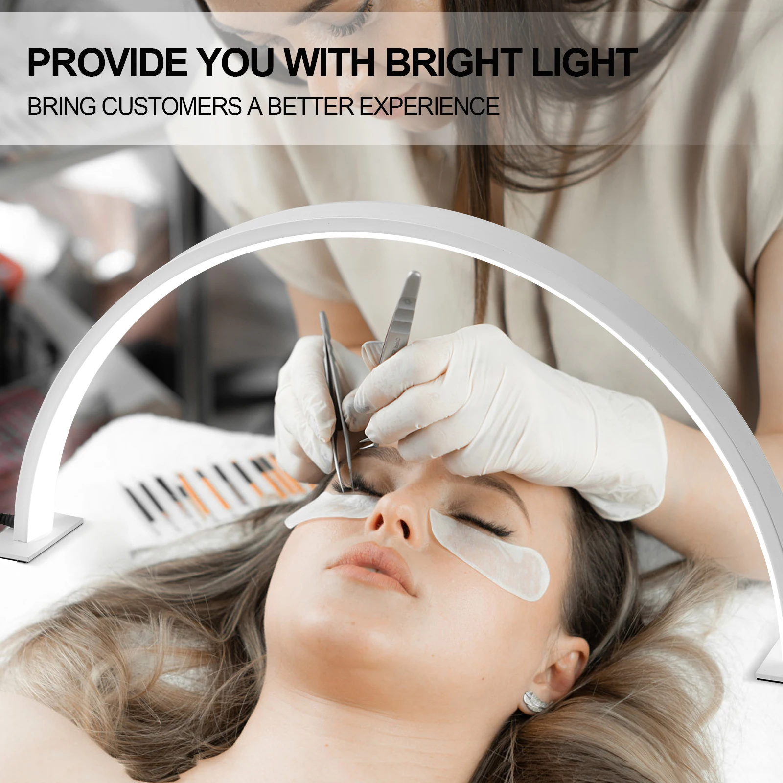 U-shaped-half-moon-beauty-fill-light-beauty-salon-tabletop-washing ...