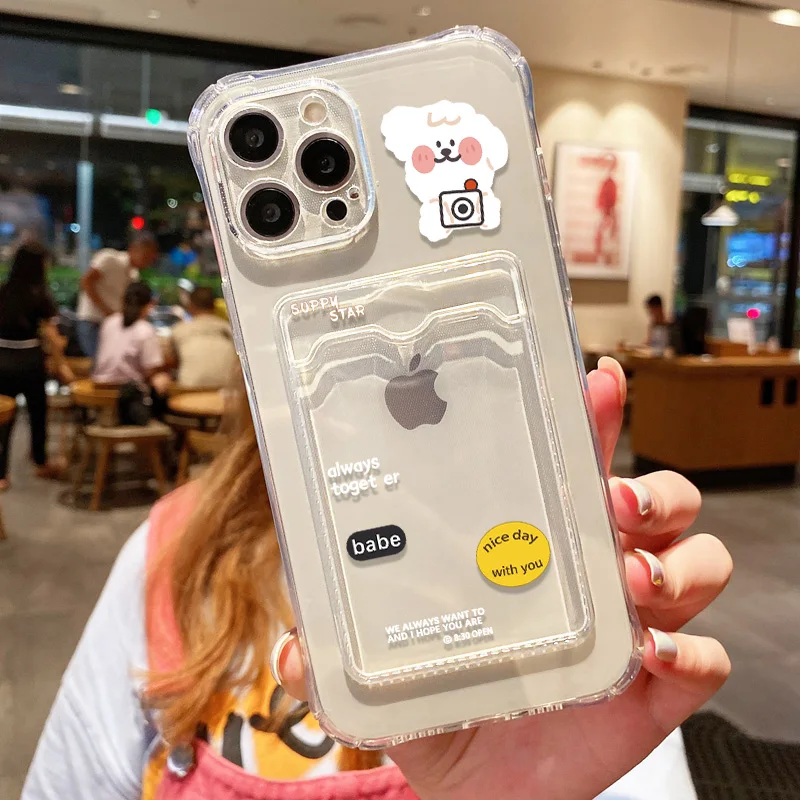 Cute Bear Card Slots Case For Xiaomi Mi 11 Lite 5G 12T Redmi Note 11 ...