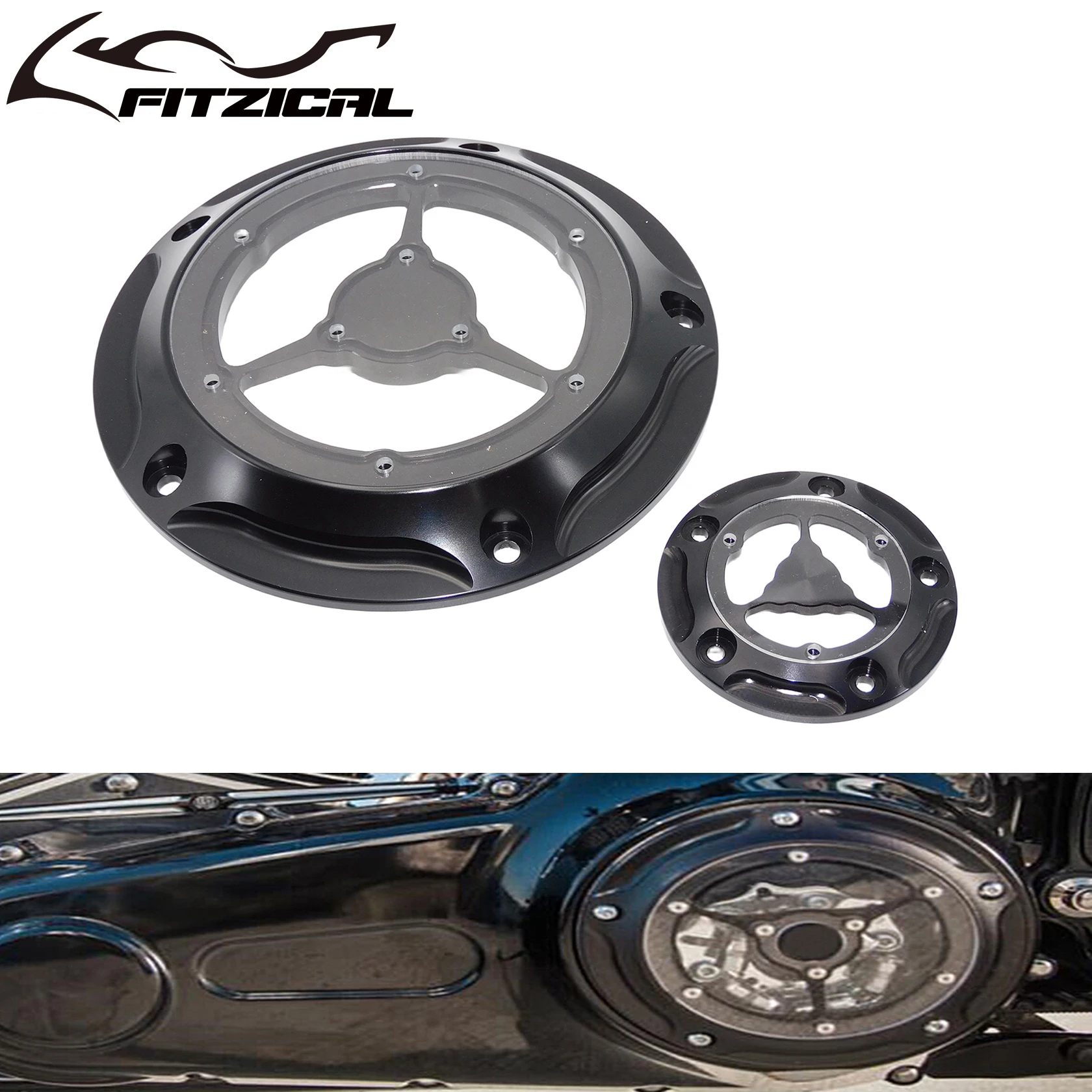 5-Holes-Motorcycle-Black-CNC-Derby-Timing-Timer-Cover-For-Harley ...