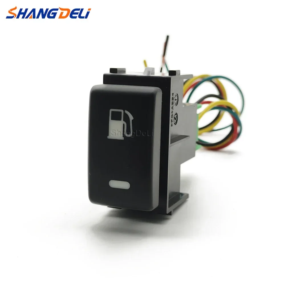 Car LED Light Fuel Tank Open Switch Gas Button No-Latching Switch For ...