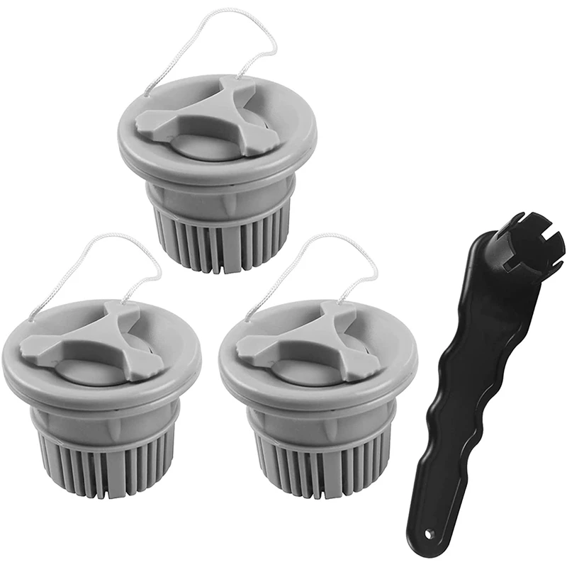 Double-Seal-6-Groove-Air-Valve-3-Pcs-Universal-Kayak-Boat-Air-Valve-For ...