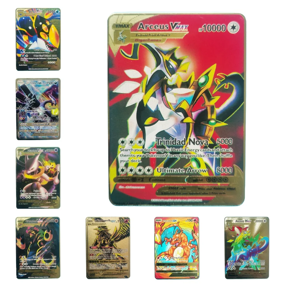 20-Style-Pokemon-New-Cards-Gold-Metal-Pokemon-Cards-English-Hard-Iron ...