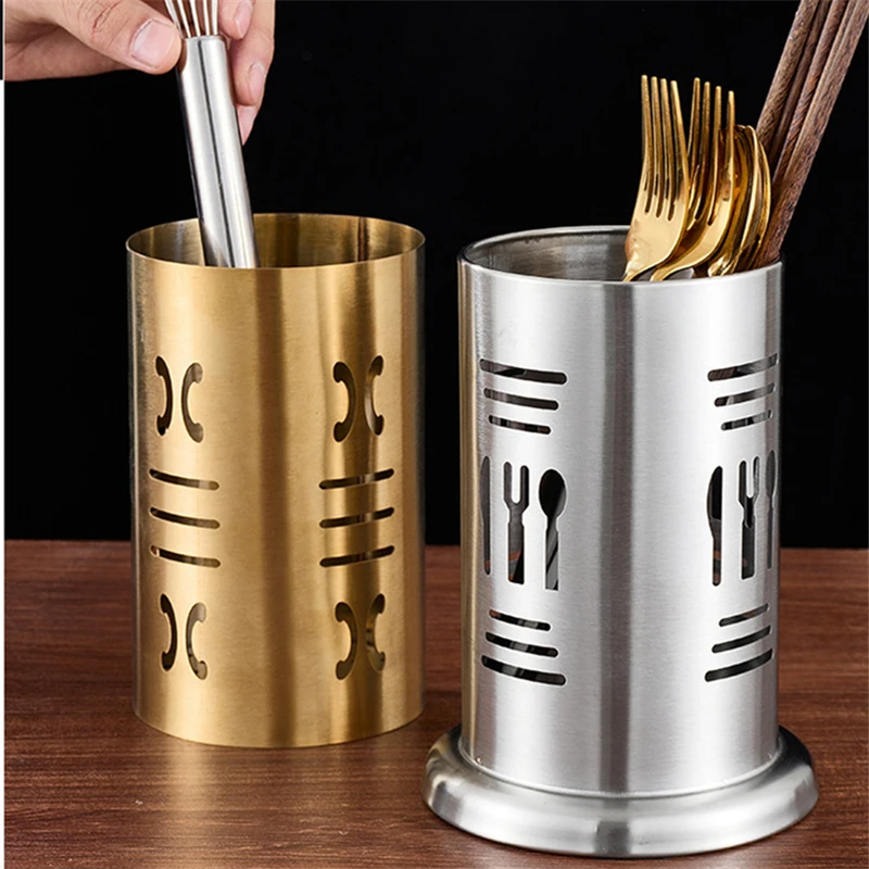 Creative Hollow Out Cutlery Holder Stainless Steel Chopsticks Cage Home ...