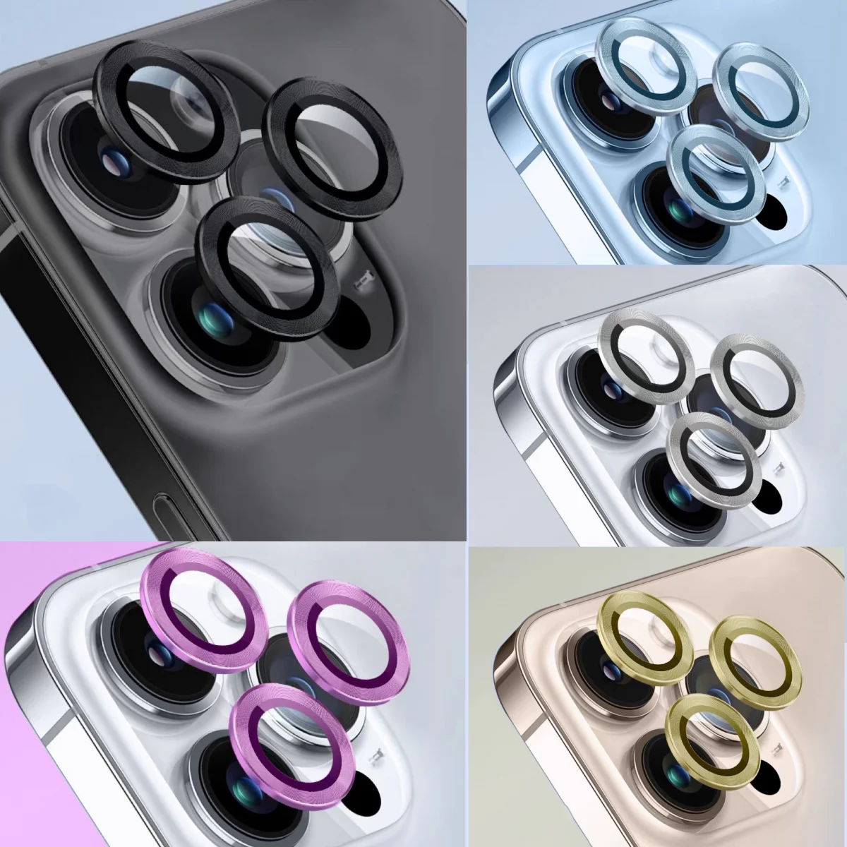 Metal-Ring-Camera-Lens-Protector-Glass-For-iPhone-11-12-13-14-Pro-Max ...