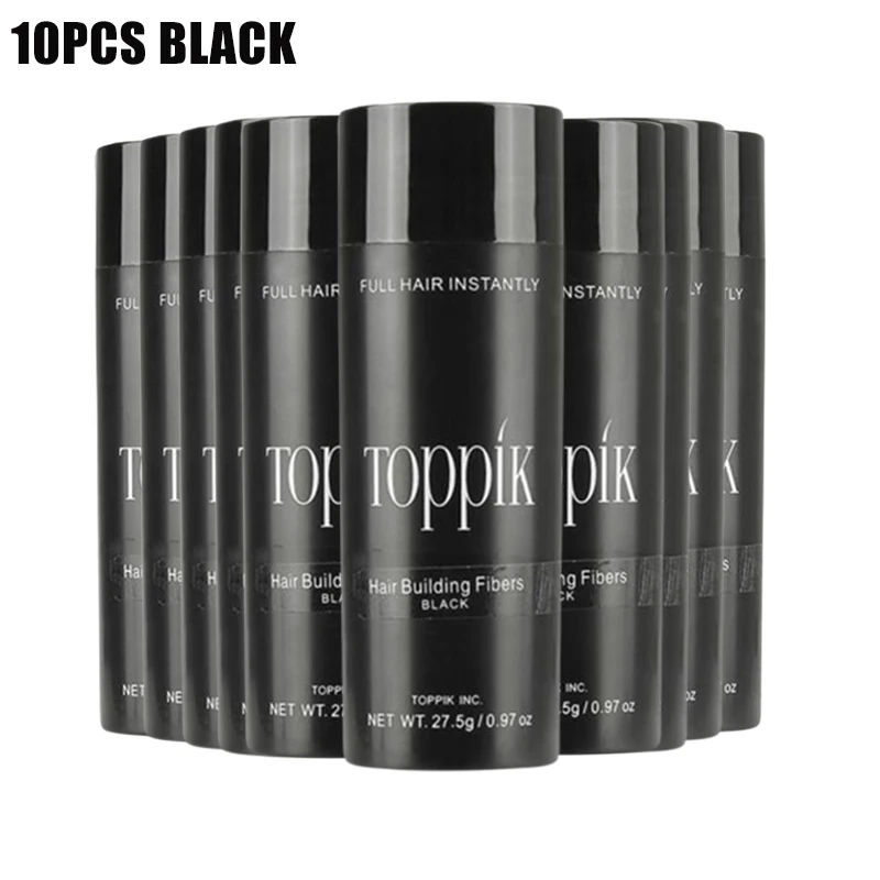 5/10 pces toppik fibra de cabelo preto queratina espessamento spray ...