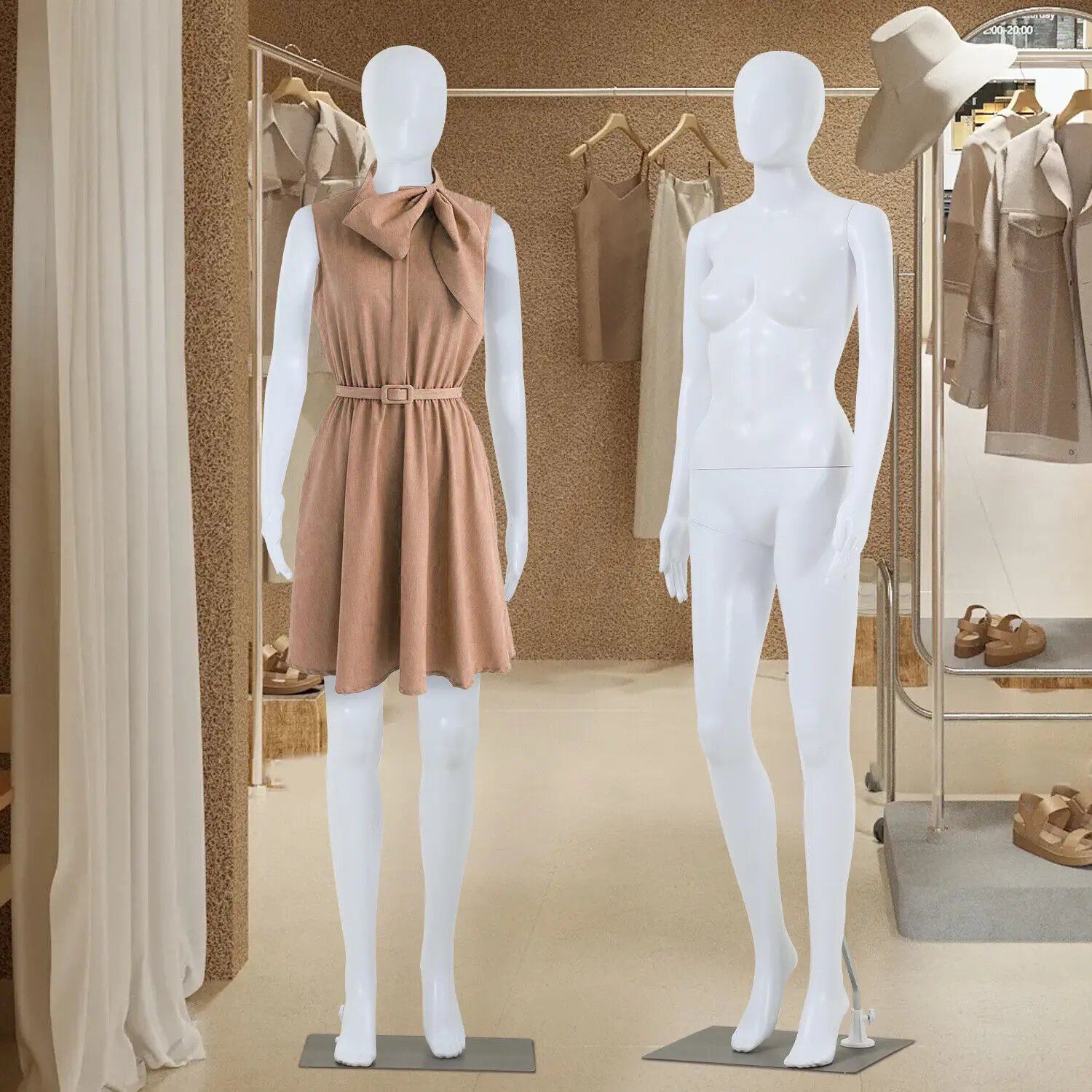 US-Full-Body-Mannequin-Female-Dress-Form-Detachable-Metal-Base-White ...