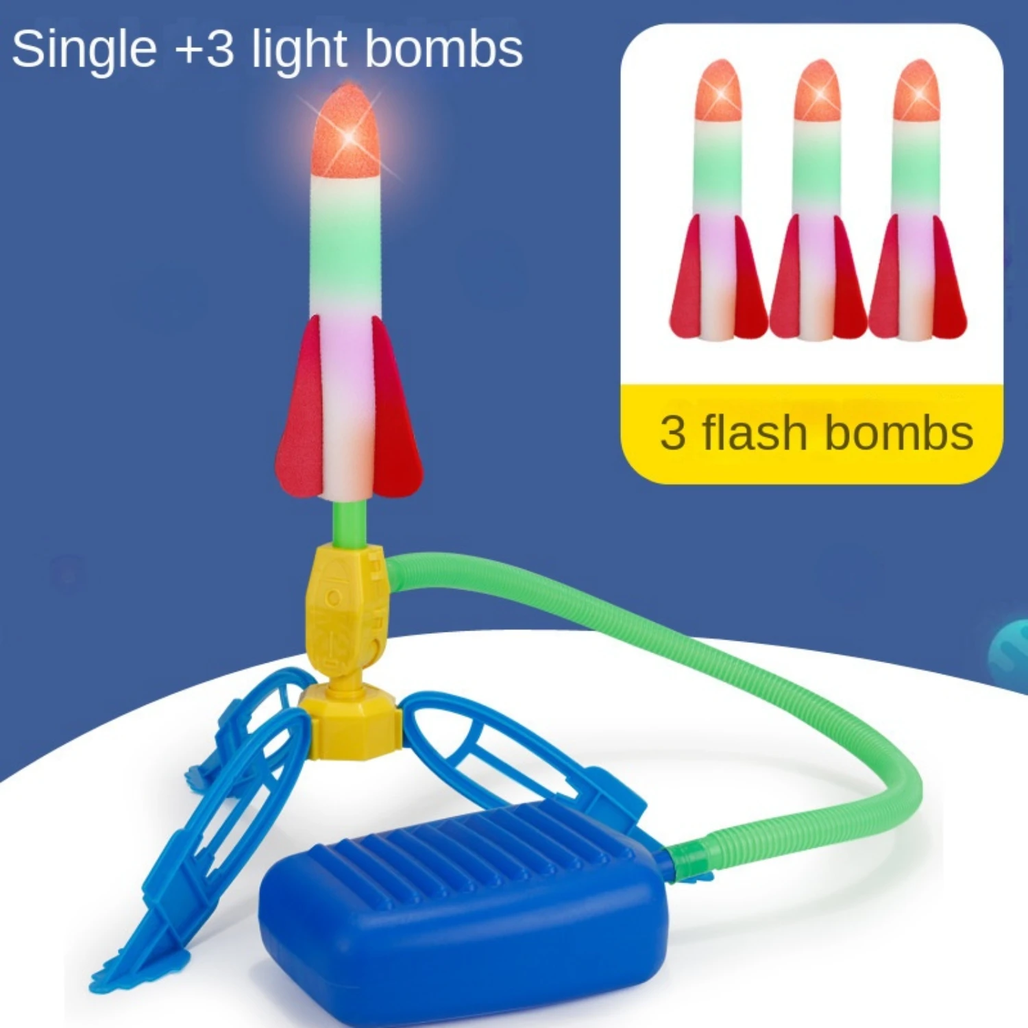 Rocket Foot Pump Launcher Toys Sport Game Jump Stomp Outdoor Child Play ...