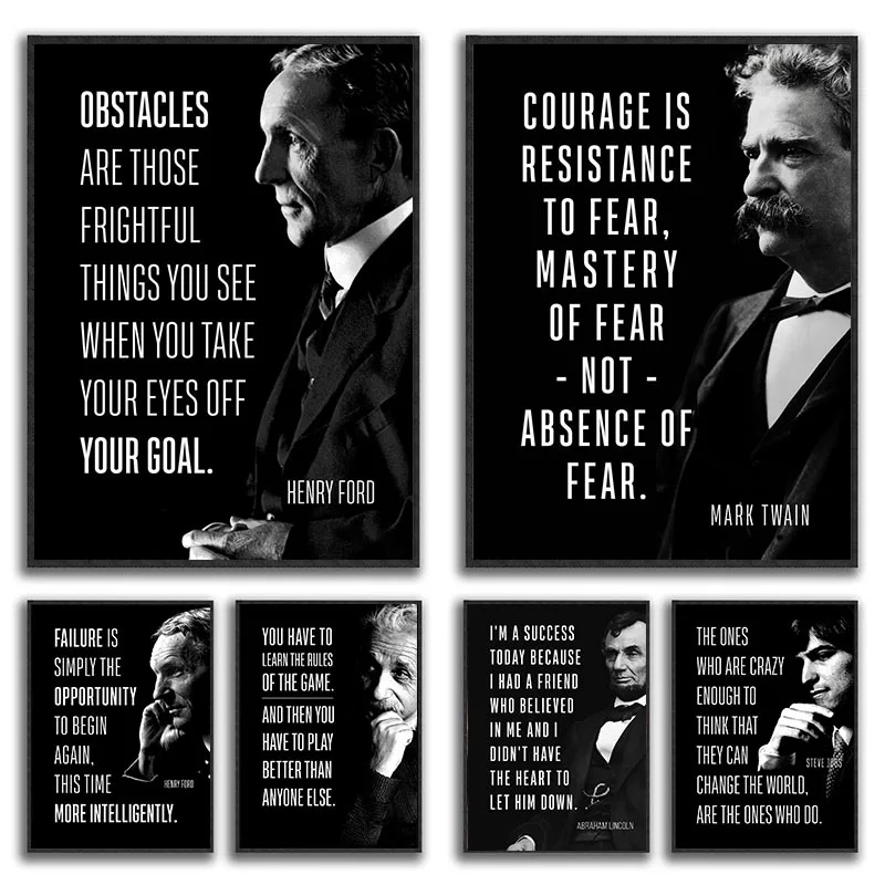 Inspirational-Canvas-Painting-Famous-People-Quote-Motivational-Poster ...