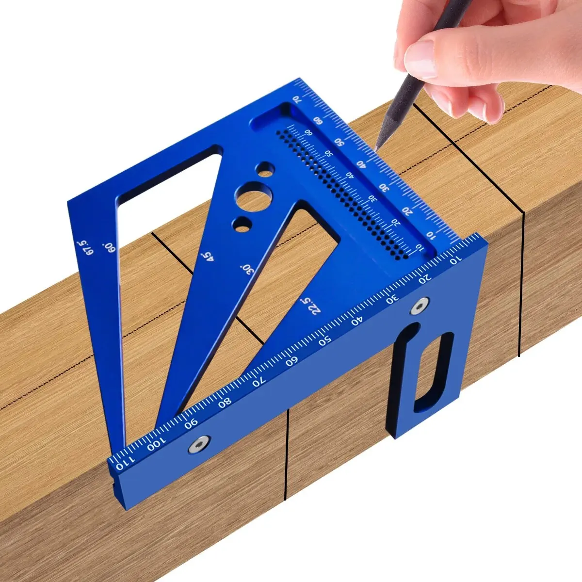 3D-Multi-Angle-Woodworking-Square-Protractor-Aluminum-Alloy-Miter ...