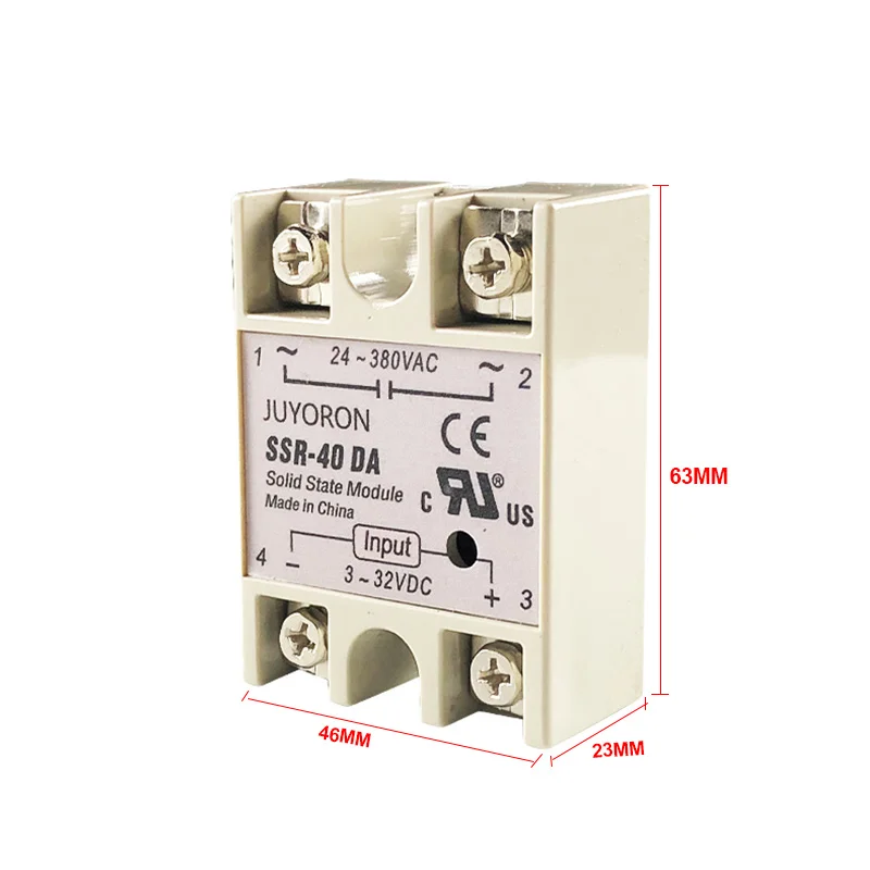 SSR-25DA SSR-40DA SSR-60DA SSR-25AA 40AA 40DD Solid State Relay SSR 10A 25A 40A 60A Module Relay ...