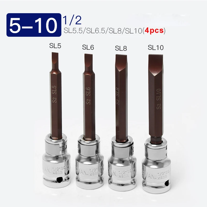 4pcs-1-2-Square-Drive-Slotted-Socket-Bits-5mm-6mm-8mm-10mm-Screwdriver ...