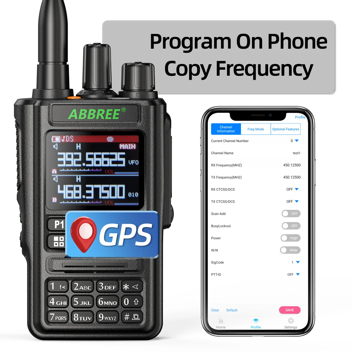 ABBREE-AR-869-Walkie-Talkie-Bluetooth-Program-GPS-Transceiver-Air-Band-FM-AM-Wireless-Copy ...